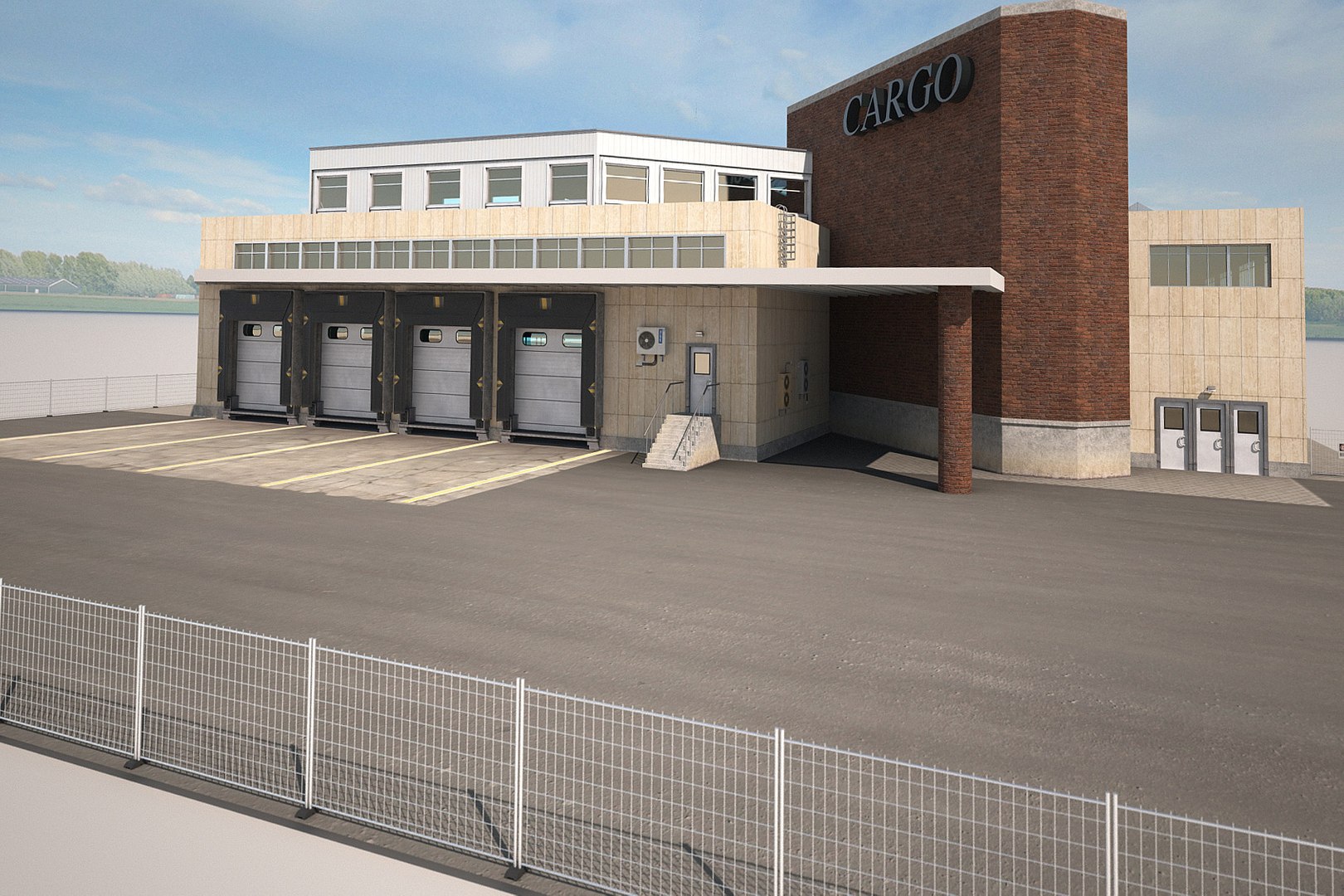 3d Model Cargo Building