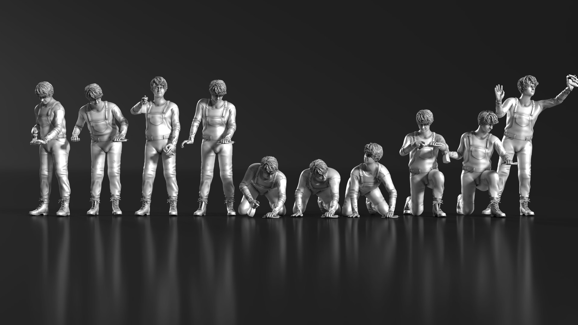 3D HD People 01 Wiping With Rag - TurboSquid 1823498