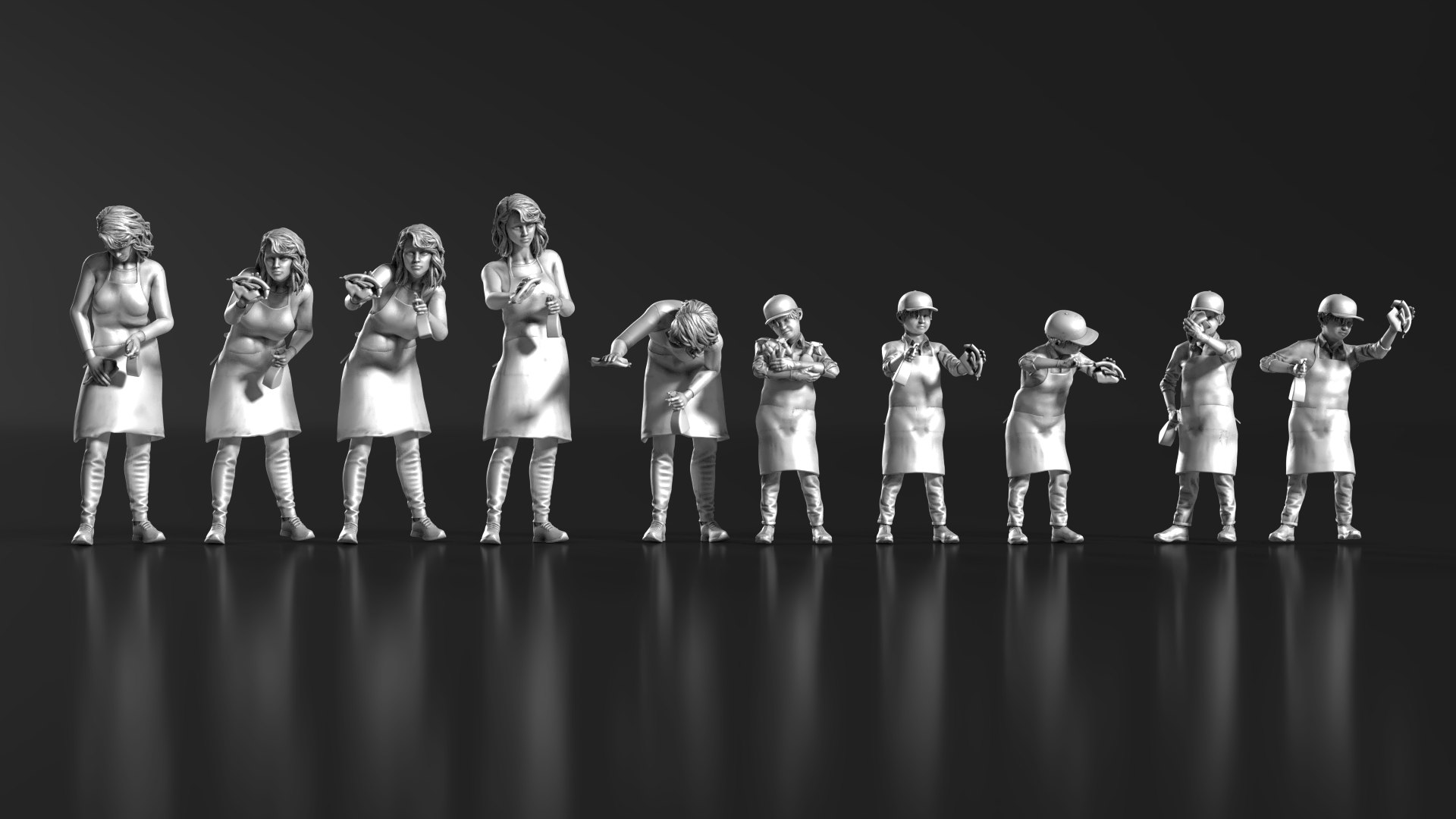 3D HD People 01 Wiping With Rag - TurboSquid 1823498