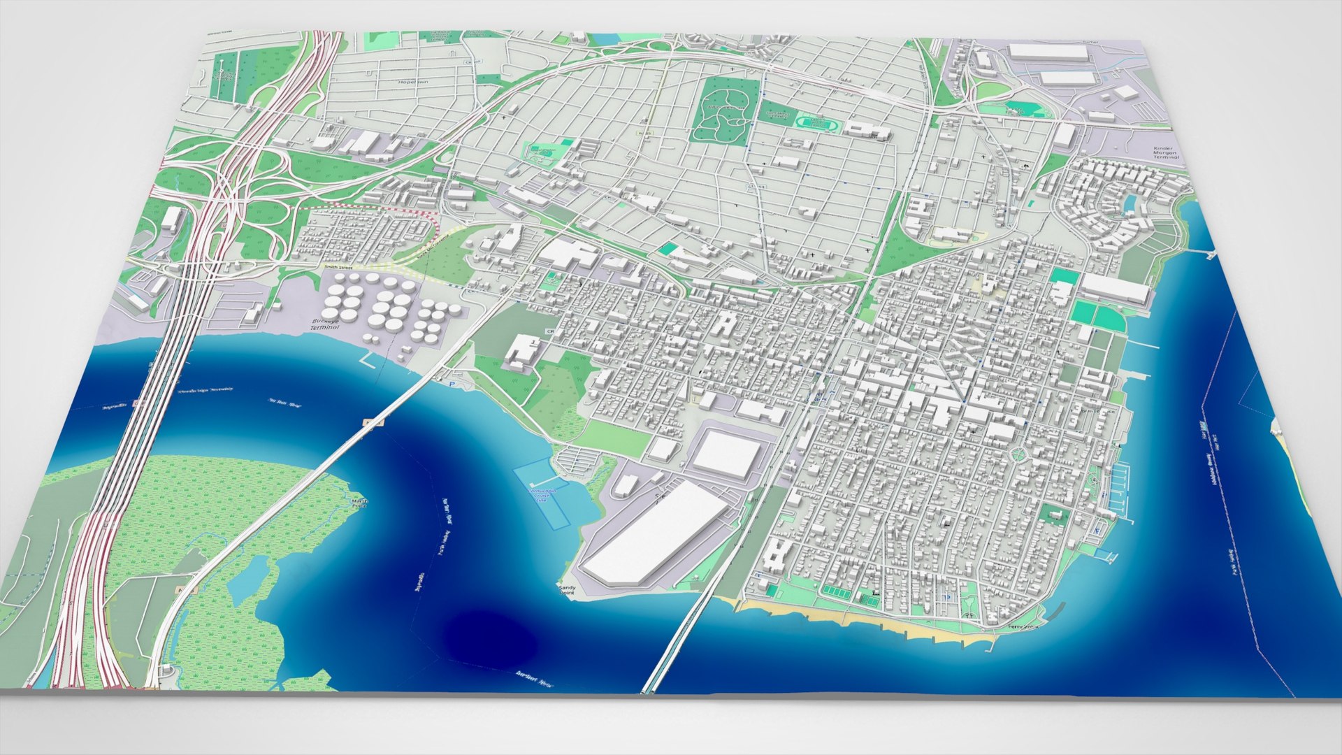 Cityscape Perth Amboy New Jersey United States 3D - TurboSquid 2505476