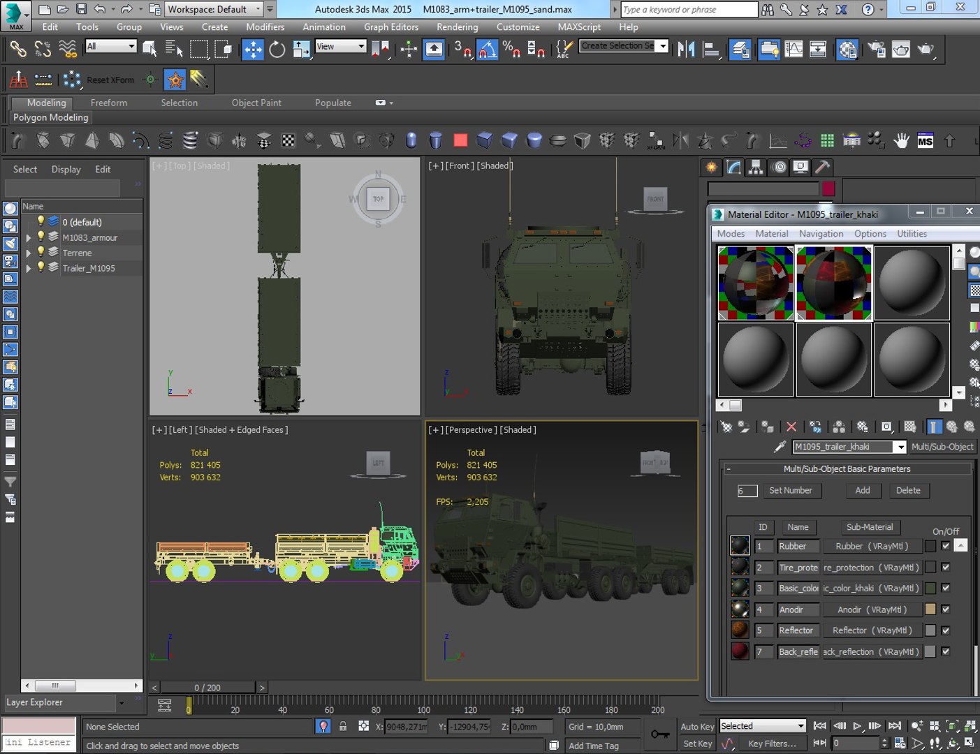 3D Model M1083 M1095 Mtv Trailer - TurboSquid 1554328