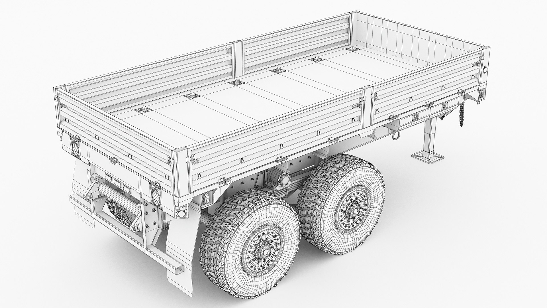 3D Model M1083 M1095 Mtv Trailer - TurboSquid 1554328