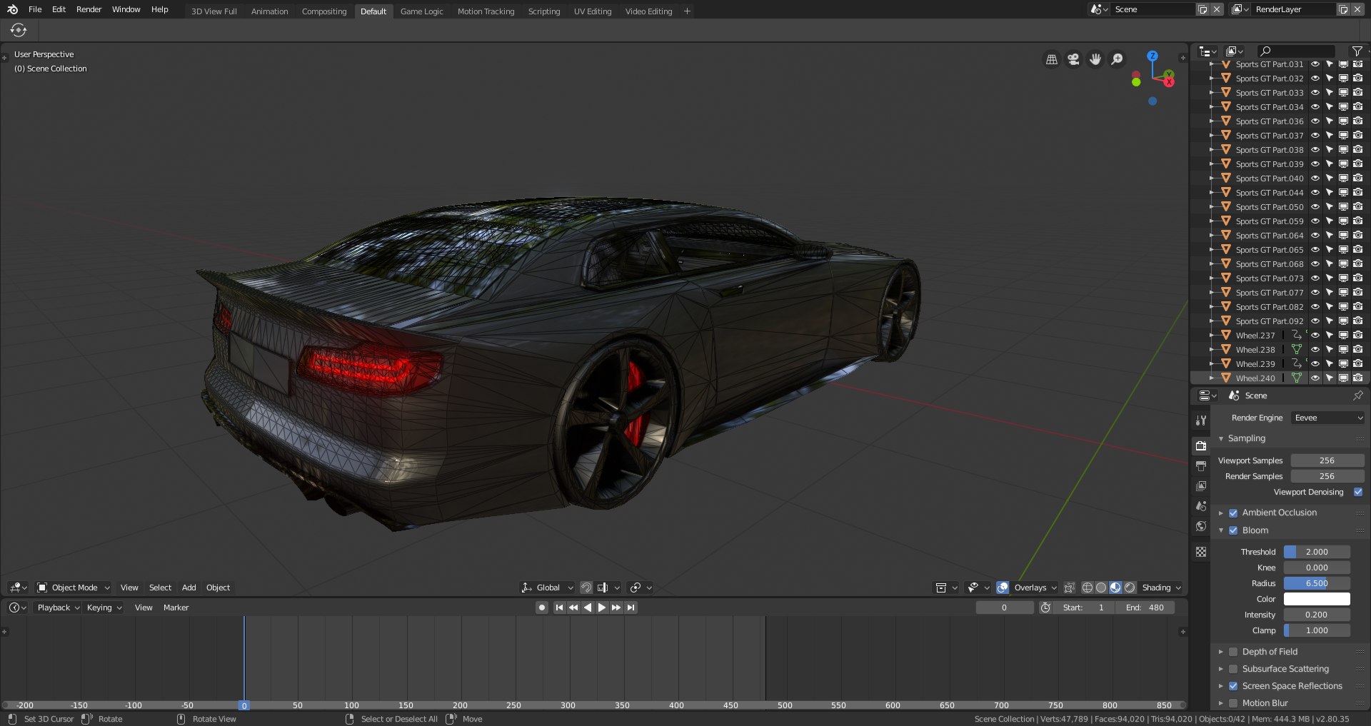3D Car Blender Eevee Brandless - TurboSquid 1403453