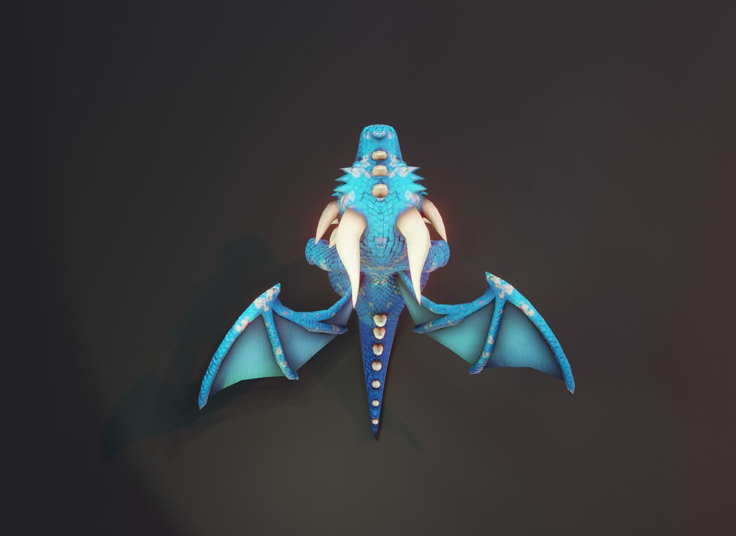3D Cartoon Blue Dragon Low-poly 3D Model - TurboSquid 2167750