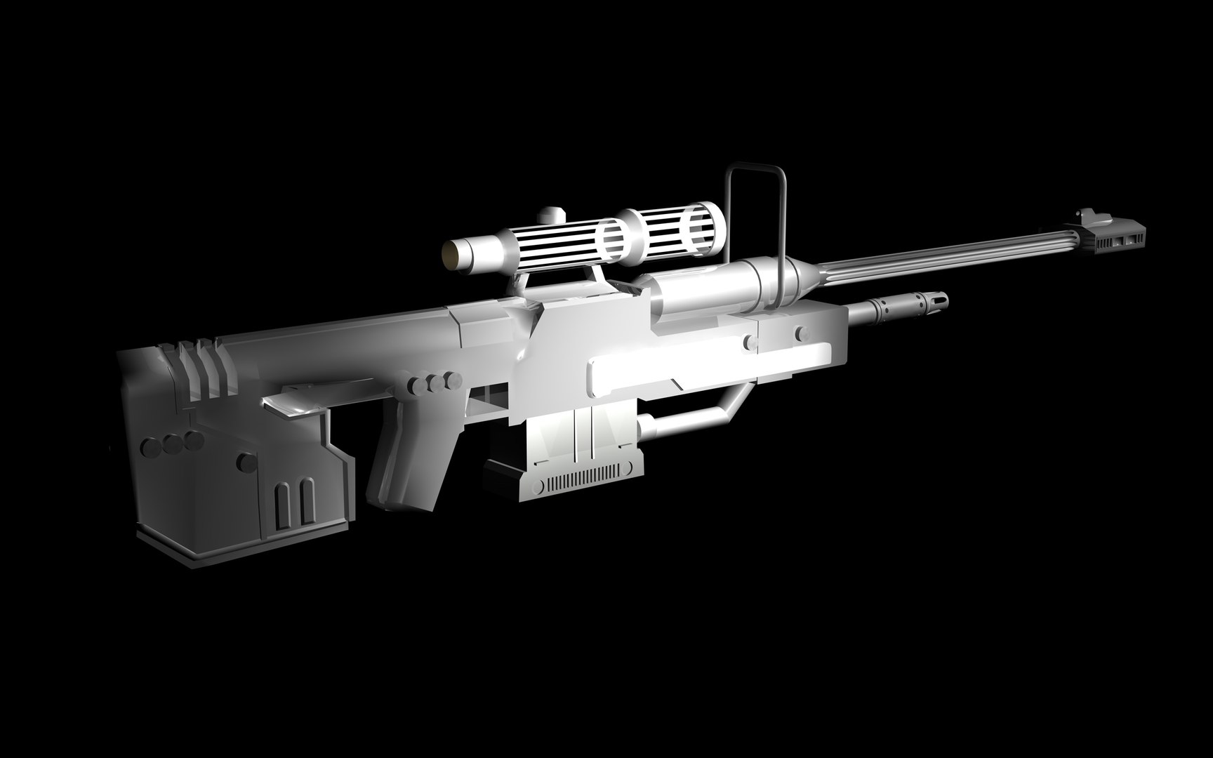 Free Srs99d Sniper Rifle 3d Model