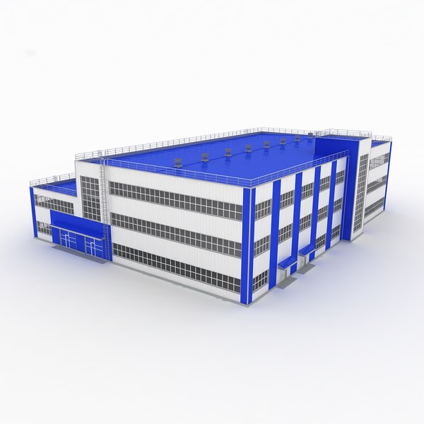 3d model large industrial building 07