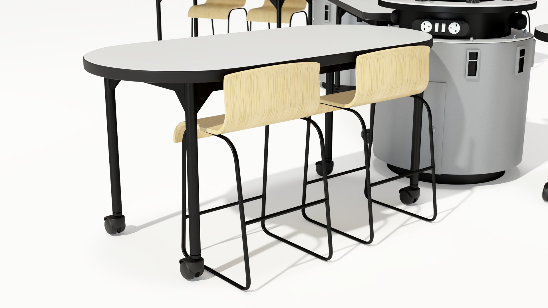 Modular Table Set For Chemistry Classroom 3D Model - TurboSquid 2259432