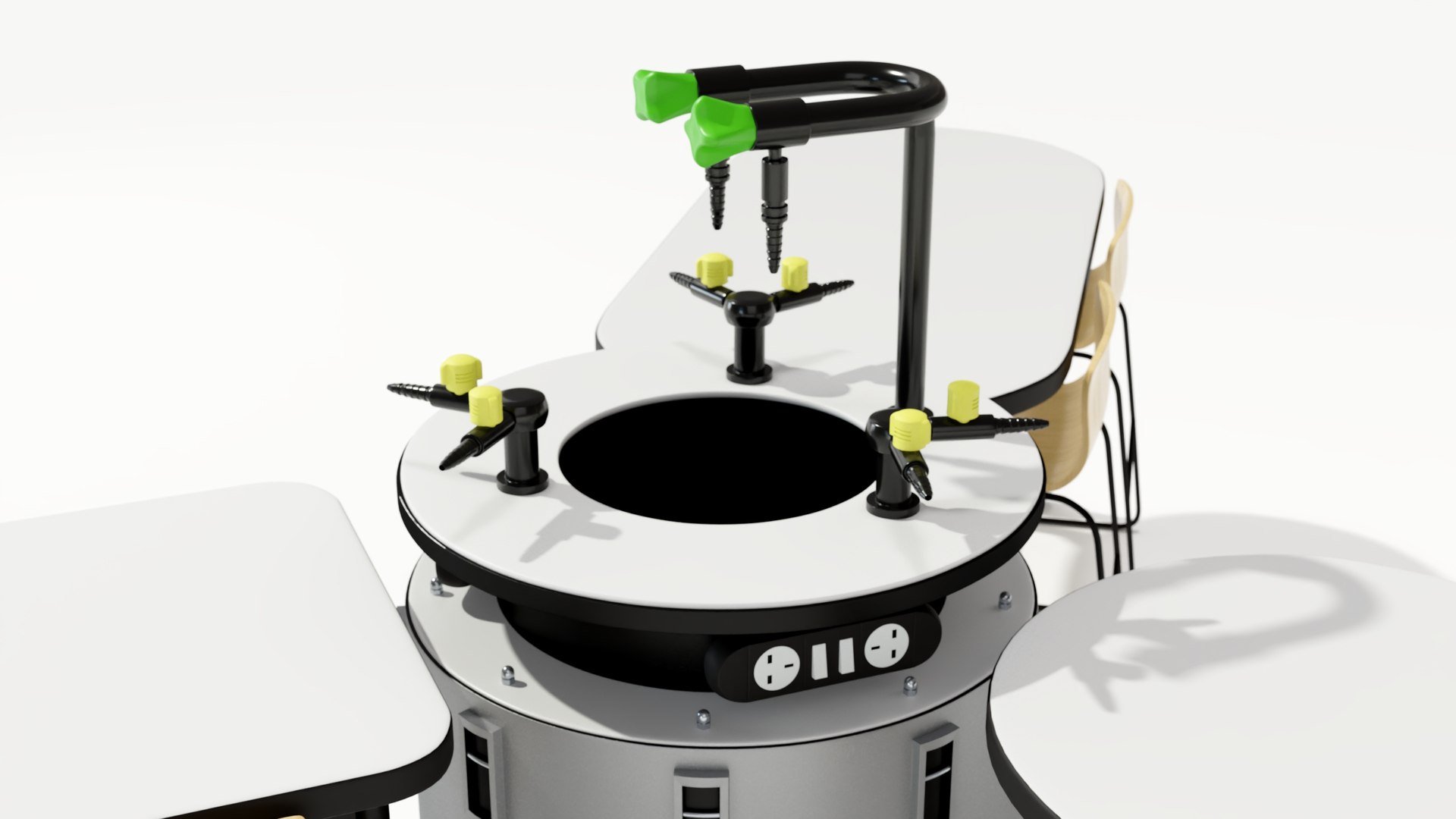 Modular Table Set For Chemistry Classroom 3D Model - TurboSquid 2259432