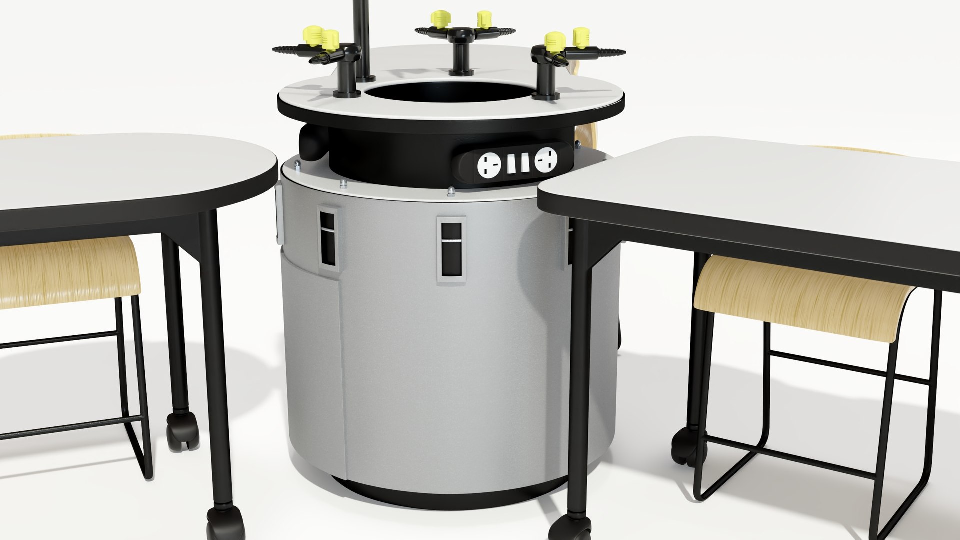 Modular Table Set For Chemistry Classroom 3D Model - TurboSquid 2259432