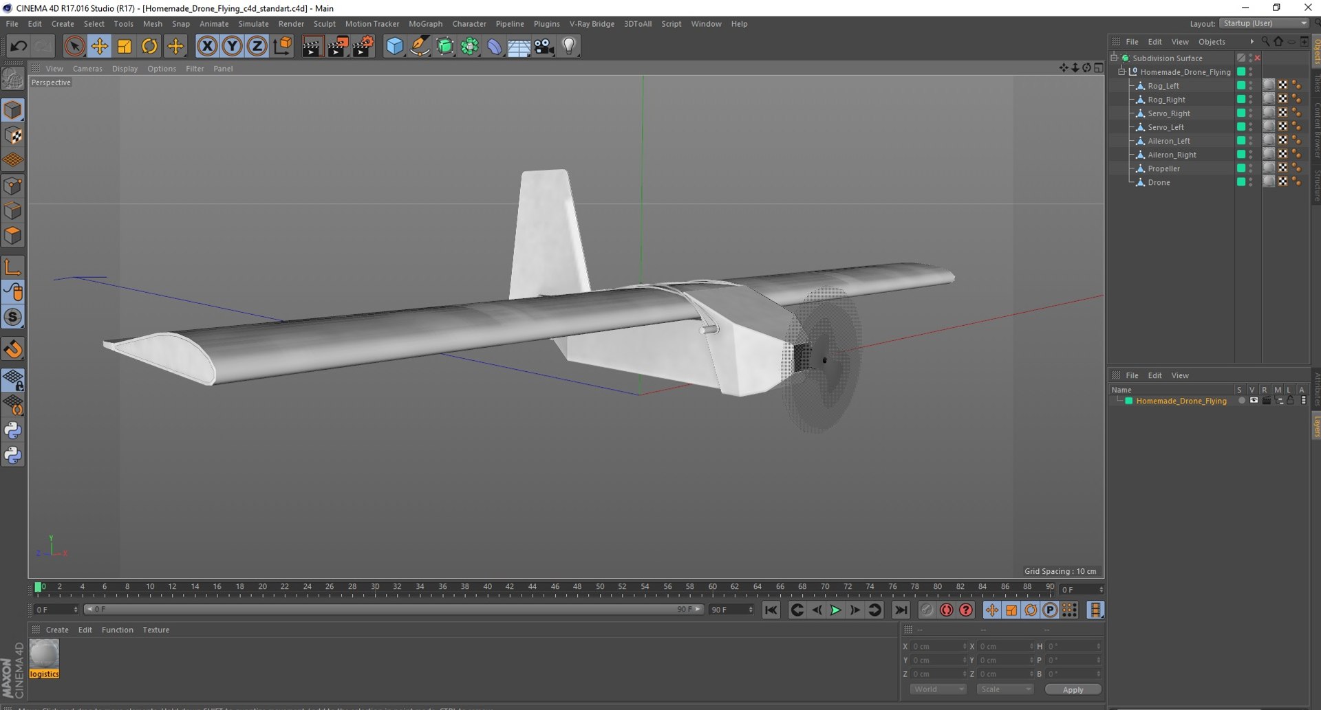 3D Homemade Drone Flying - TurboSquid 2152613