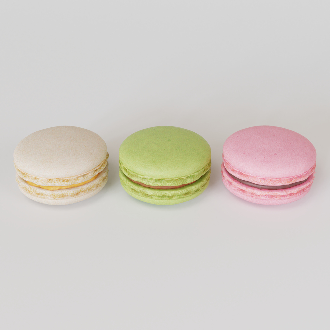 French Macarons 3D Model - TurboSquid 1343962