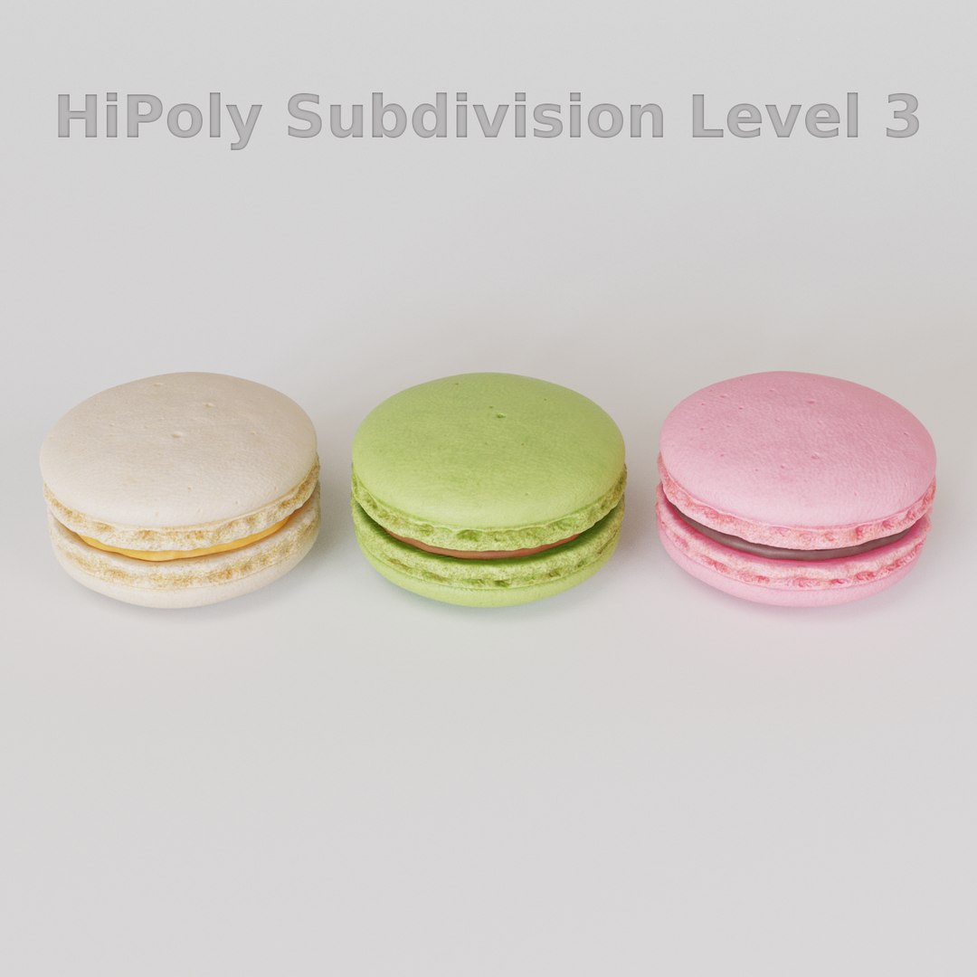 French Macarons 3D Model - TurboSquid 1343962