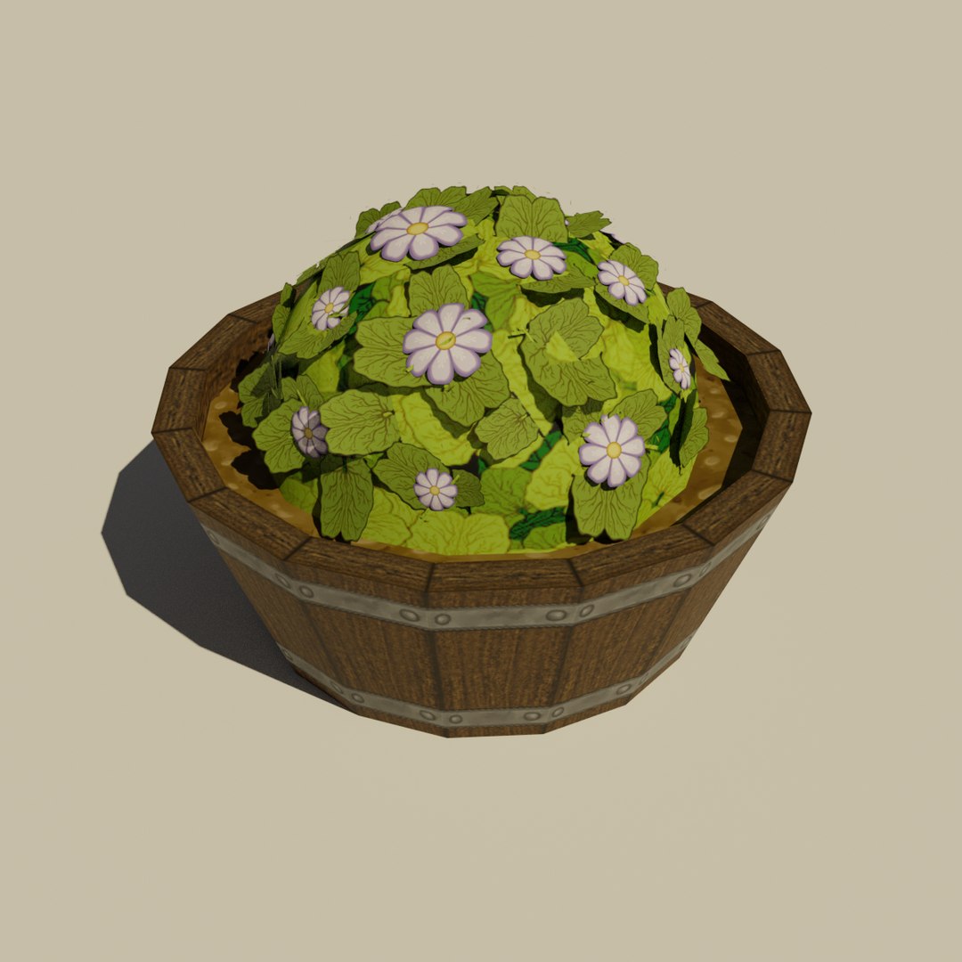3D Stylized Flowerpot - TurboSquid 1833245