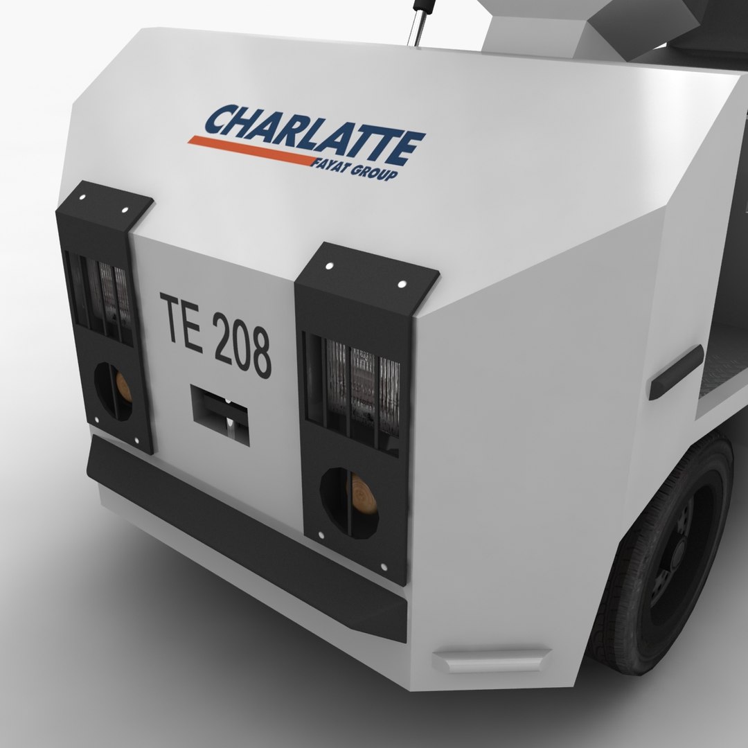 Charlatte Te-208 Baggage Tractor 3ds