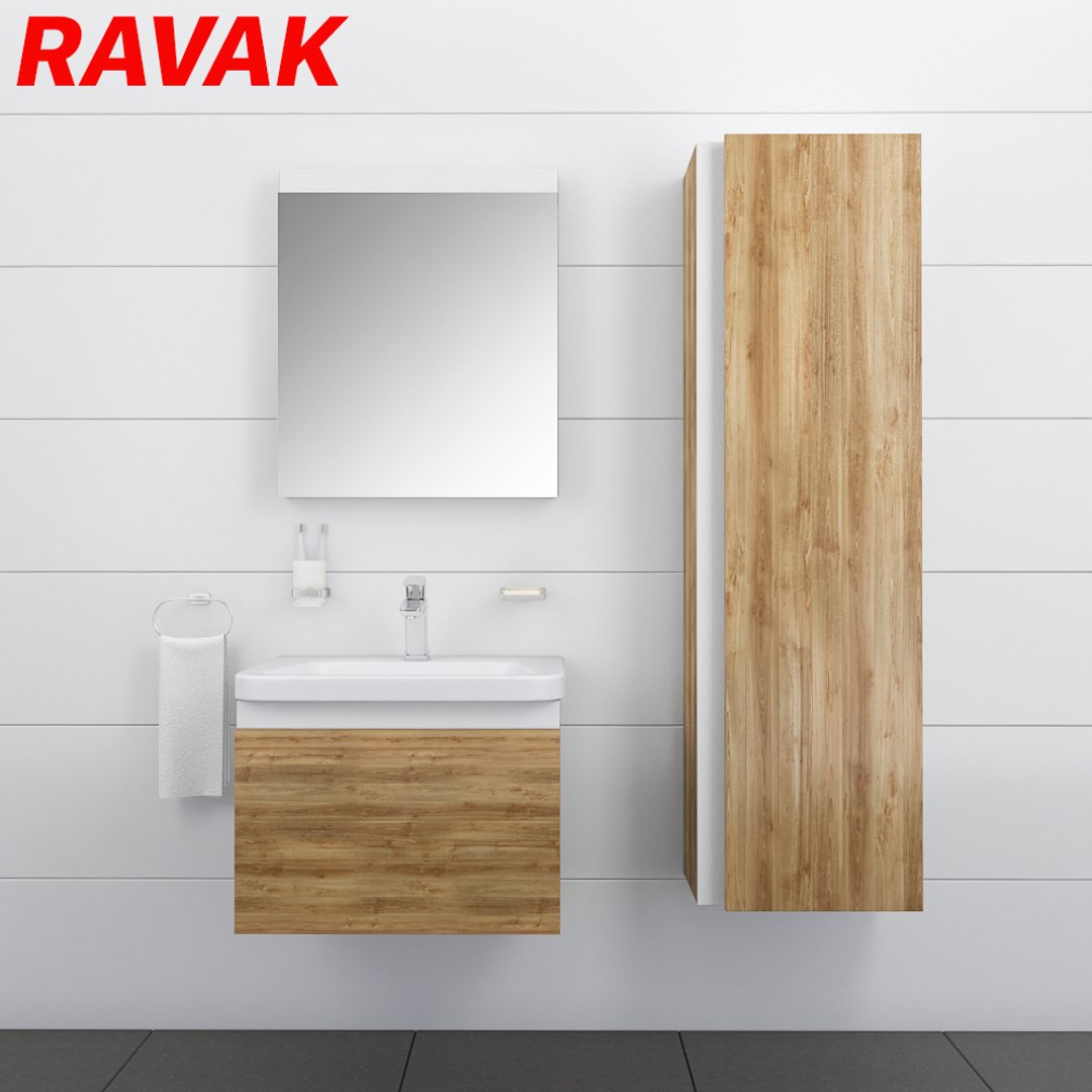 3D Model Bathroom Furniture Ravak 10 - TurboSquid 1157030