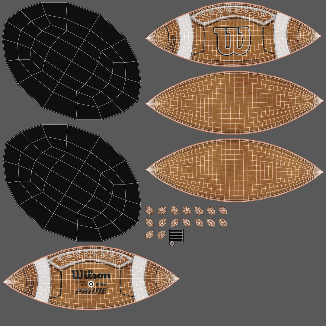 Realistic Wilson GST PRIME American Football Ball 8K 3D - TurboSquid ...