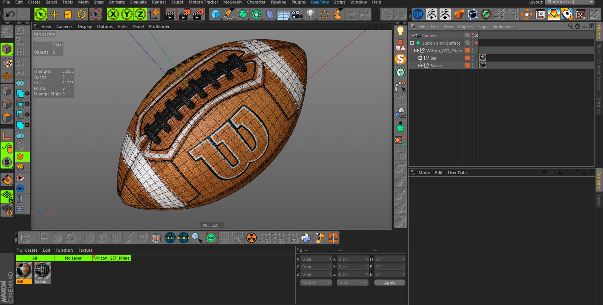 Realistic Wilson GST PRIME American Football Ball 8K 3D - TurboSquid ...