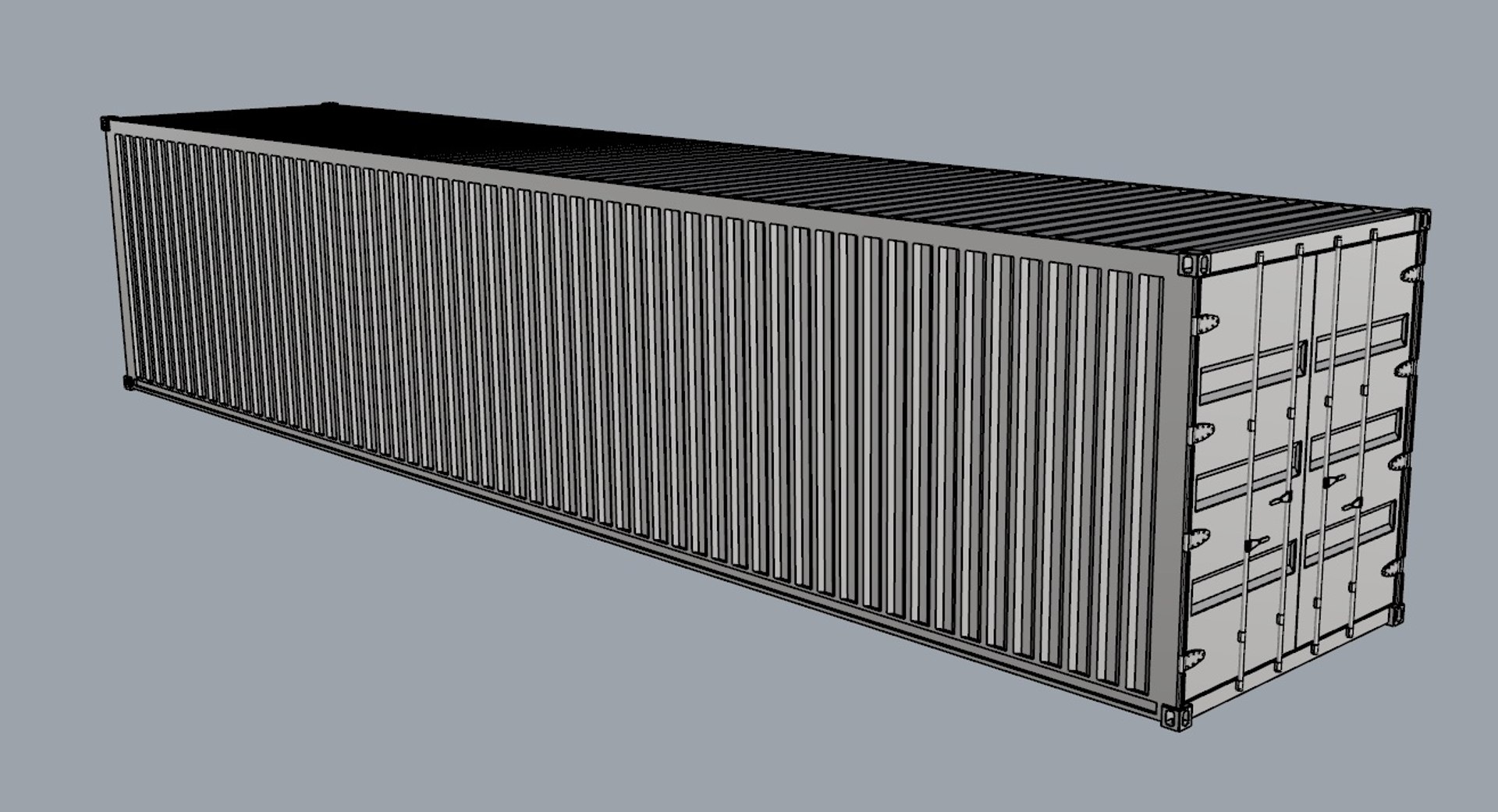 Container 40 3d Model