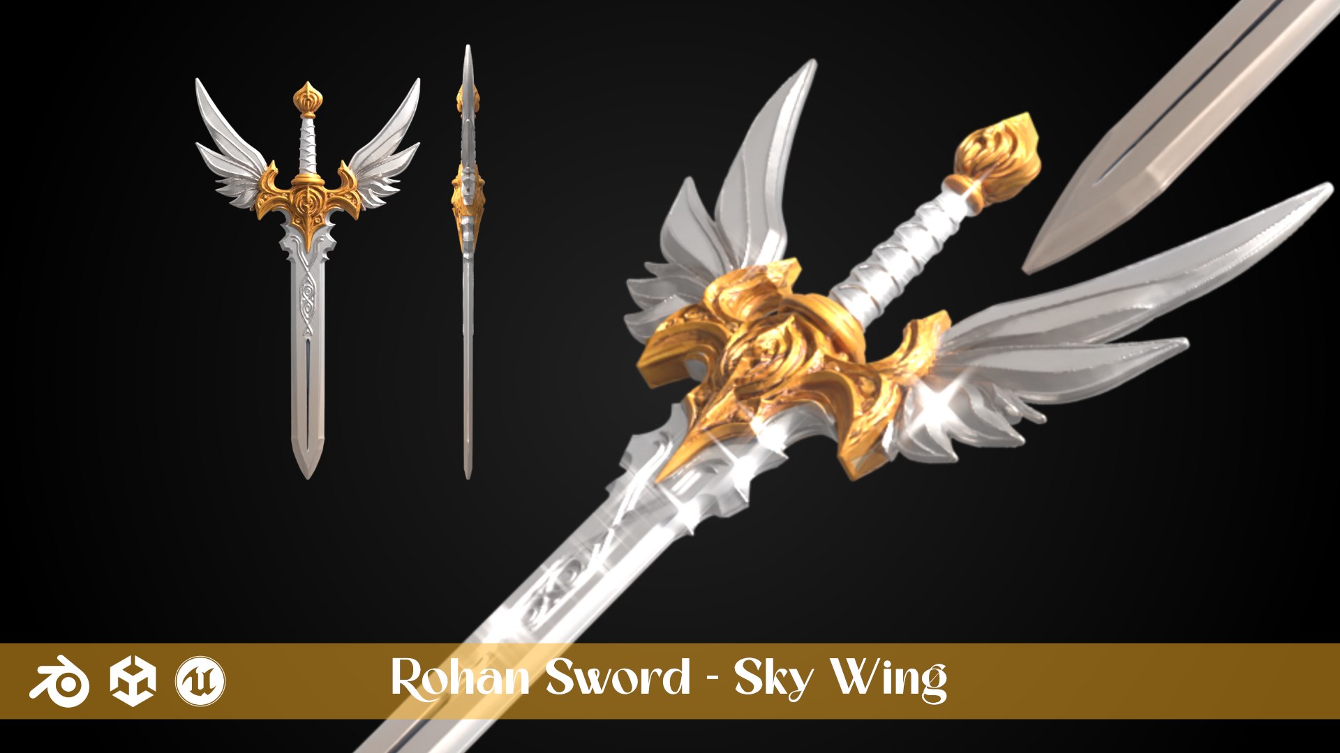 3D Stylized Sword - Rohan Sword Pack Model - TurboSquid 2440448