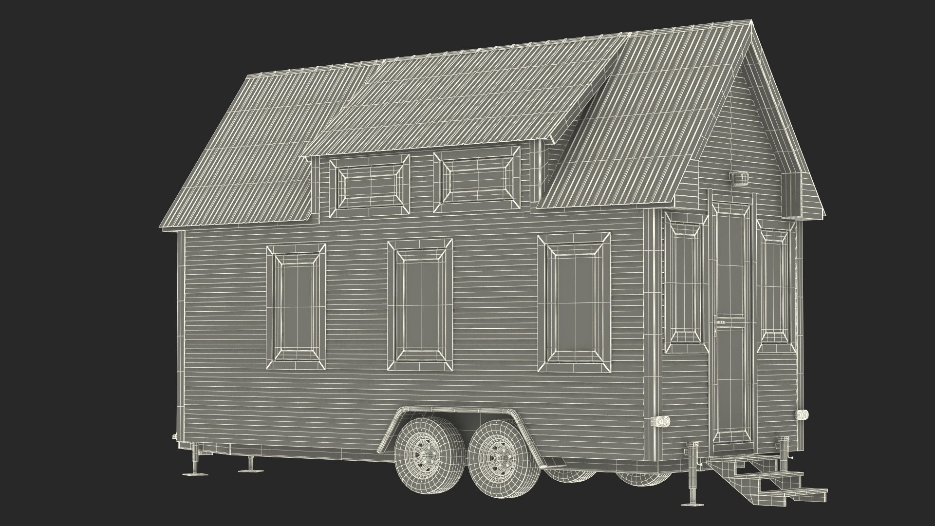 Tiny House Model - TurboSquid 2161319