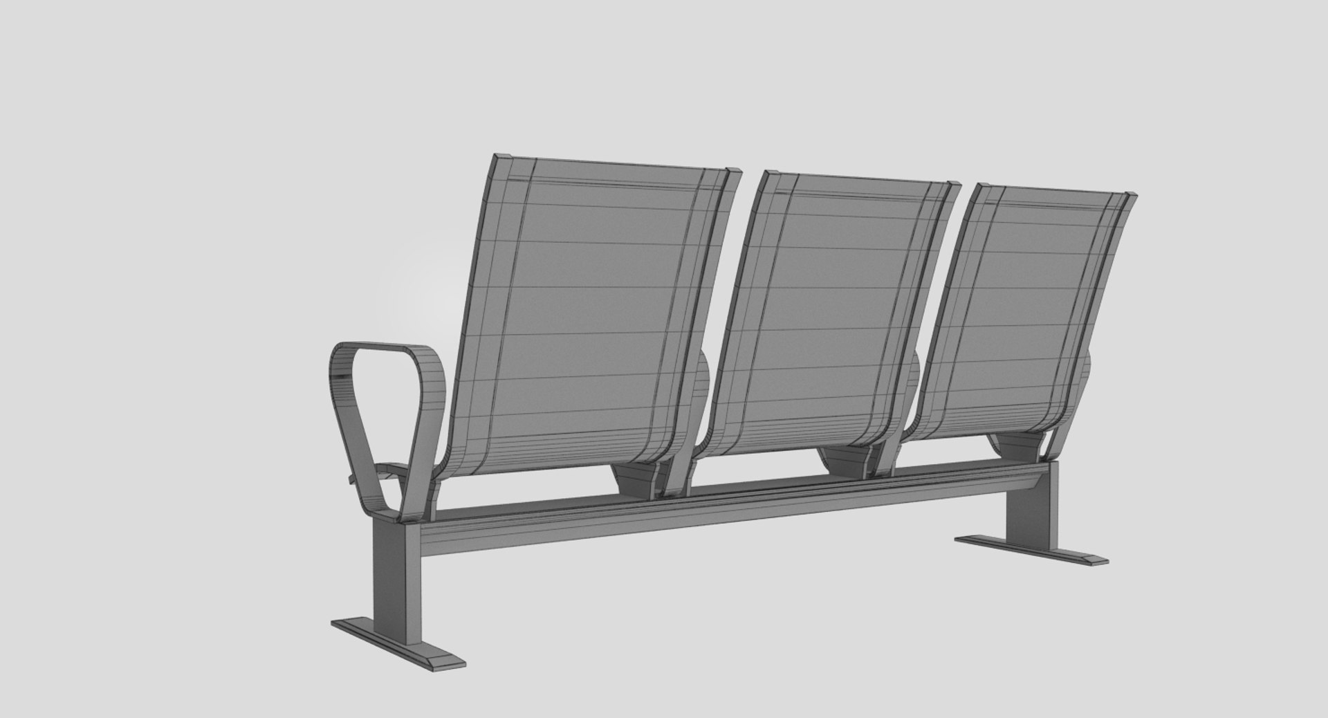 3d model public seats