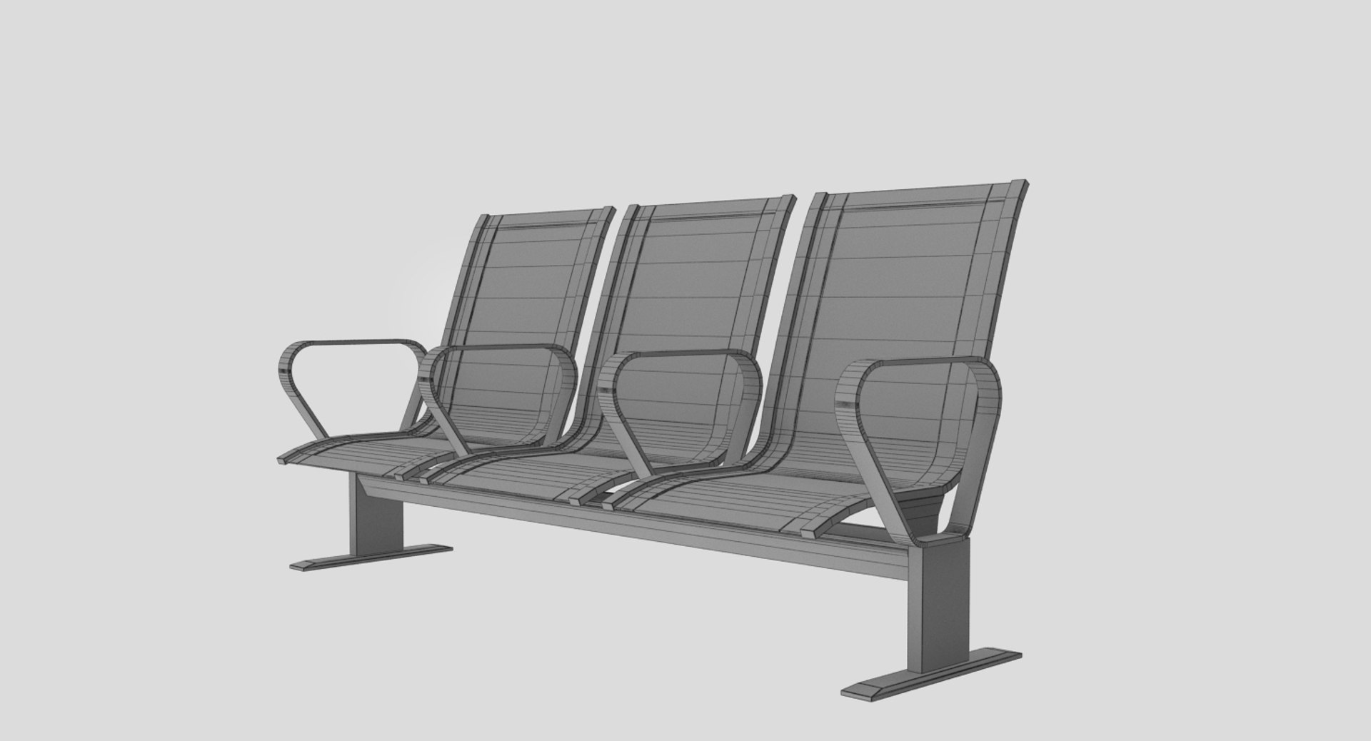 3d model public seats