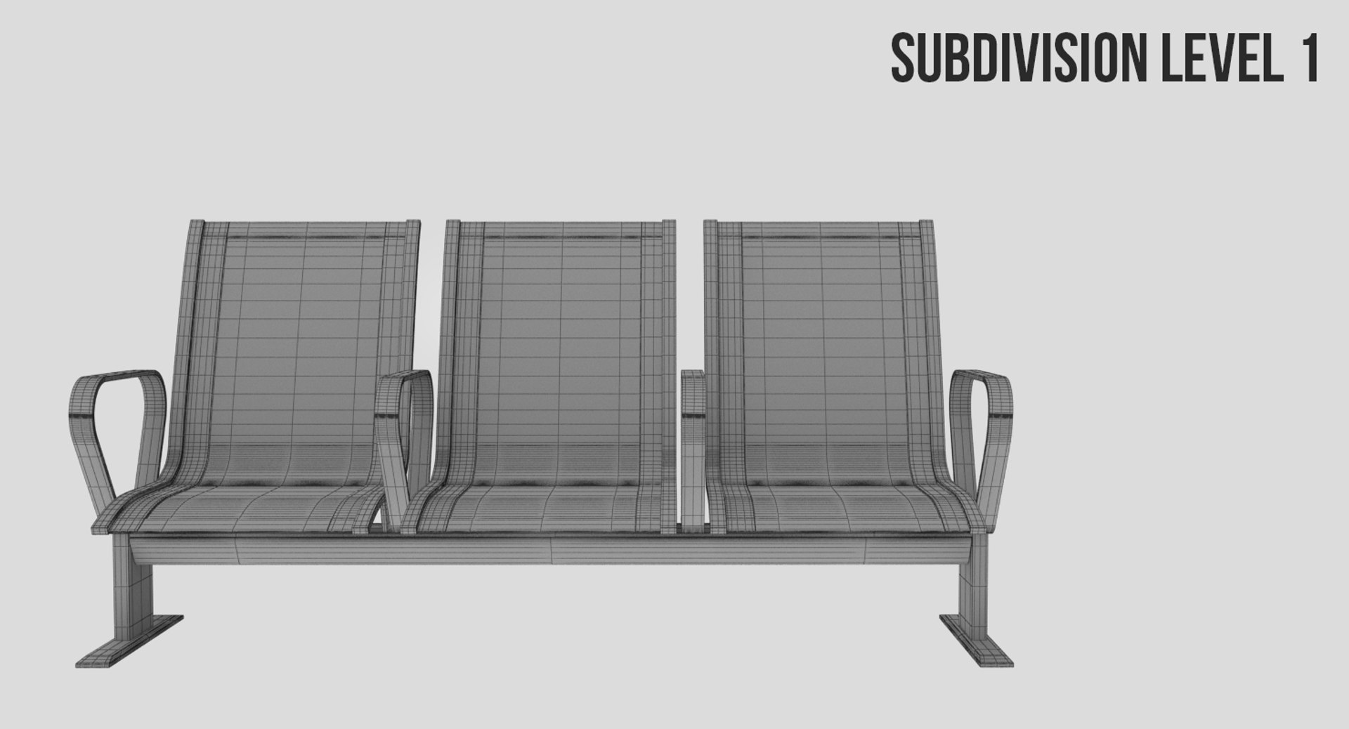 3d model public seats