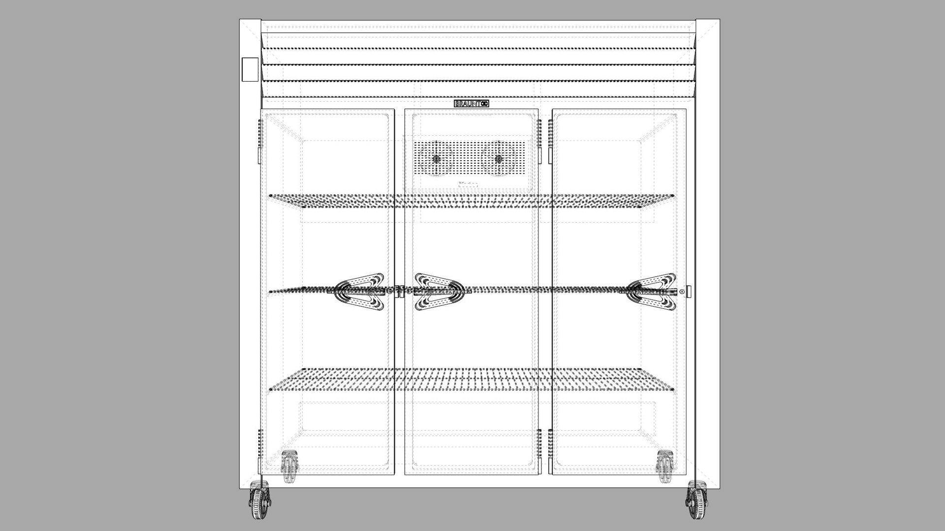 3 Door Refrigerator Freezer 3D Model - TurboSquid 2260106