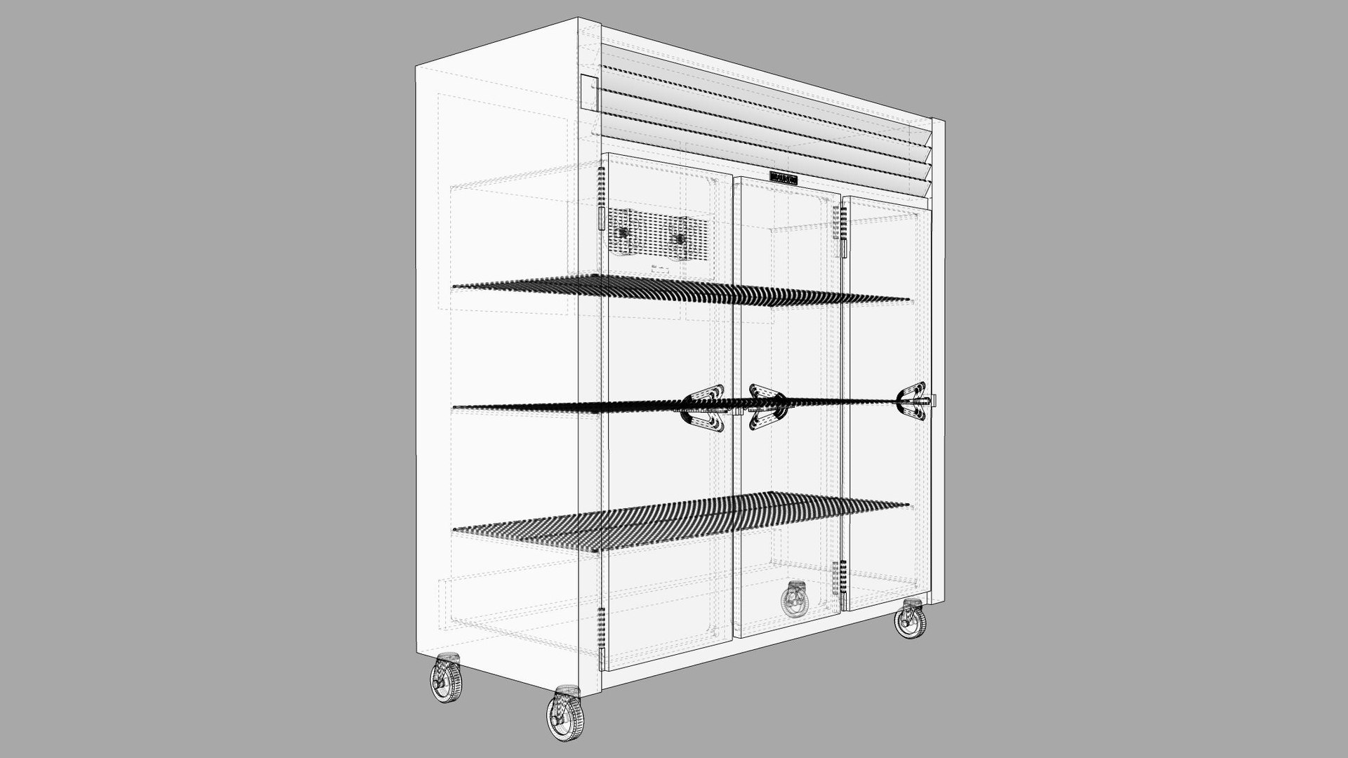 3 Door Refrigerator Freezer 3D Model - TurboSquid 2260106