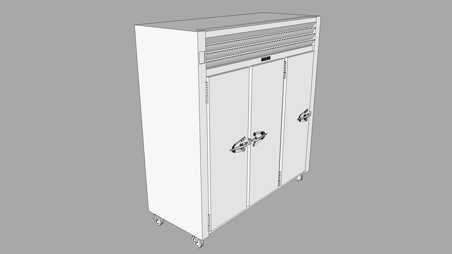 3 Door Refrigerator Freezer 3D Model - TurboSquid 2260106
