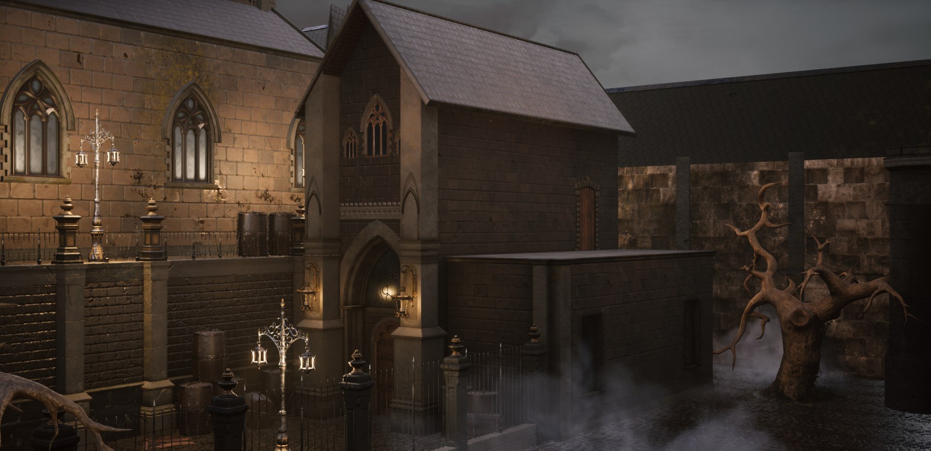 Bloodborne church buildings model - TurboSquid 1396132