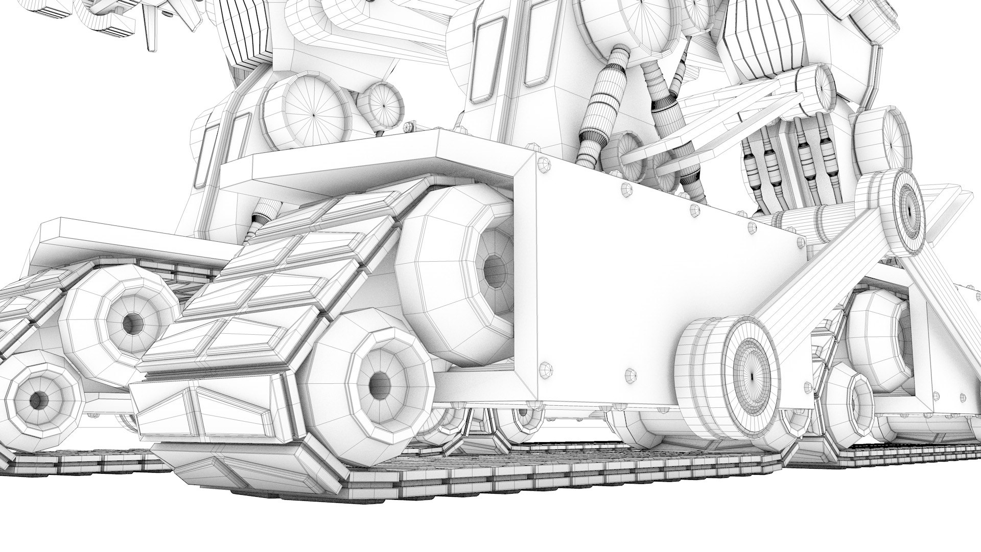 3D Battle Mecha With Tank Tracks 3D Model Model - TurboSquid 2180021
