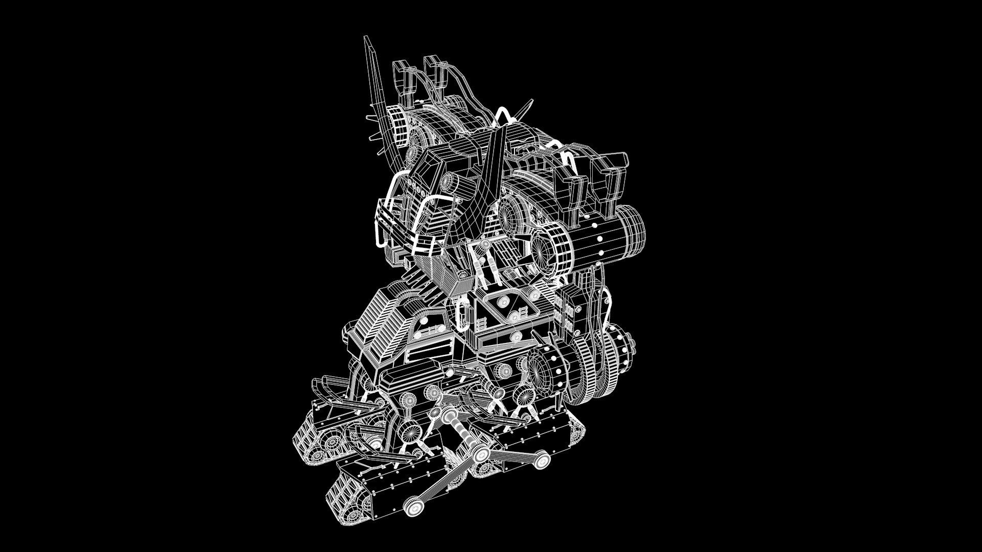 3D Battle Mecha With Tank Tracks 3D Model Model - TurboSquid 2180021