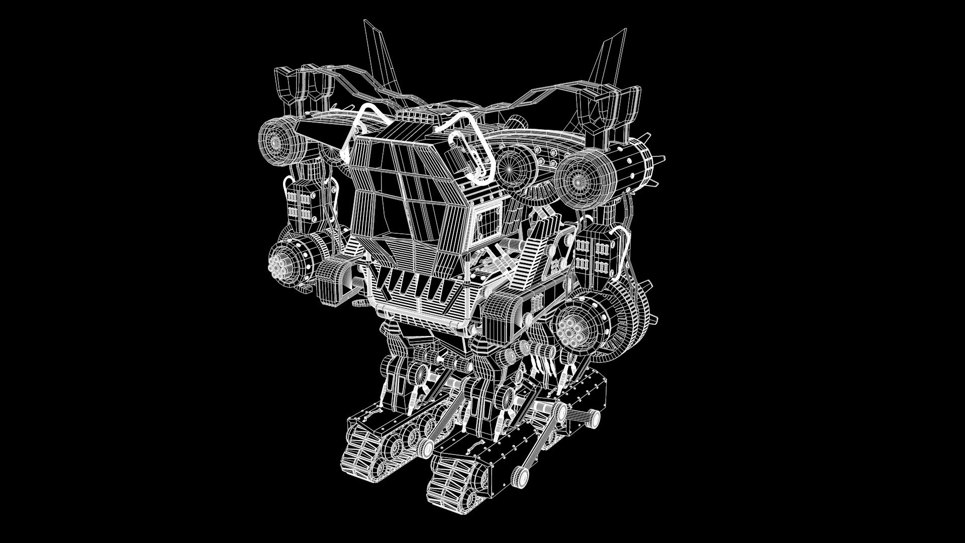 3D Battle Mecha With Tank Tracks 3D Model Model - TurboSquid 2180021