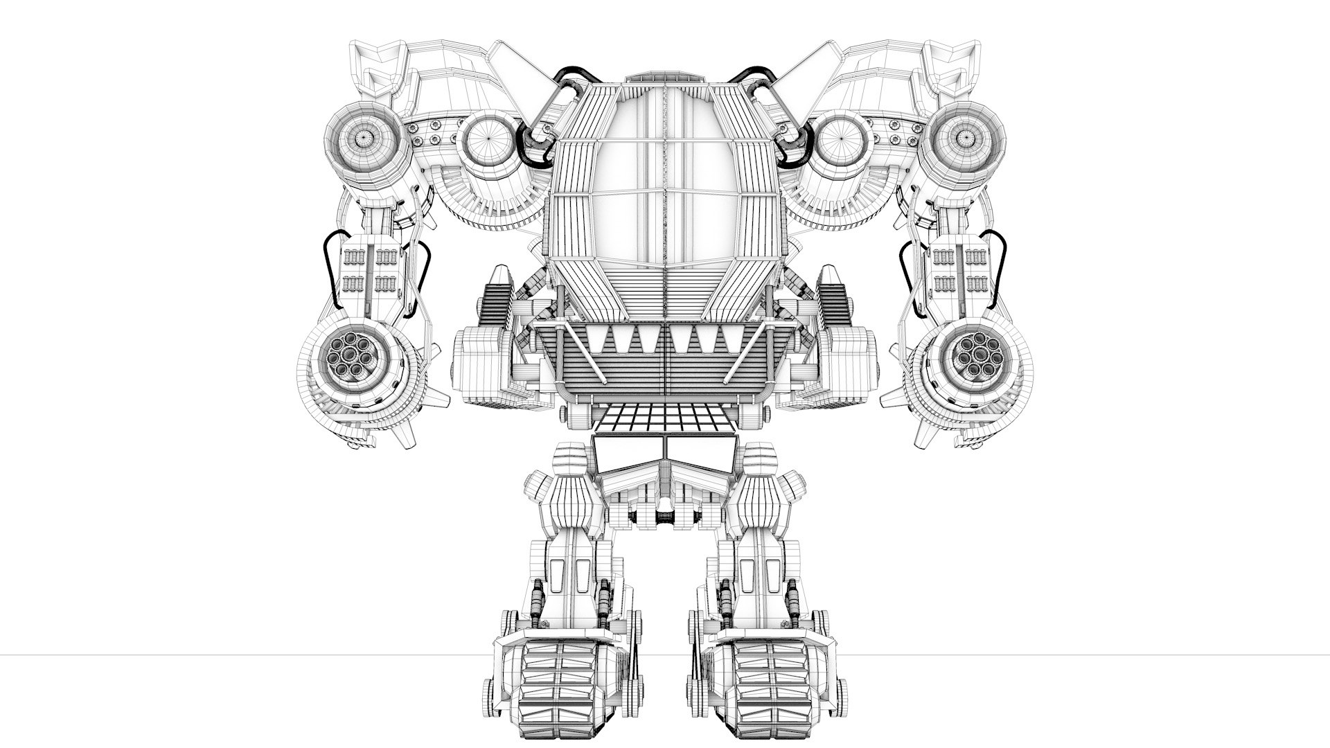3D Battle Mecha With Tank Tracks 3D Model Model - TurboSquid 2180021