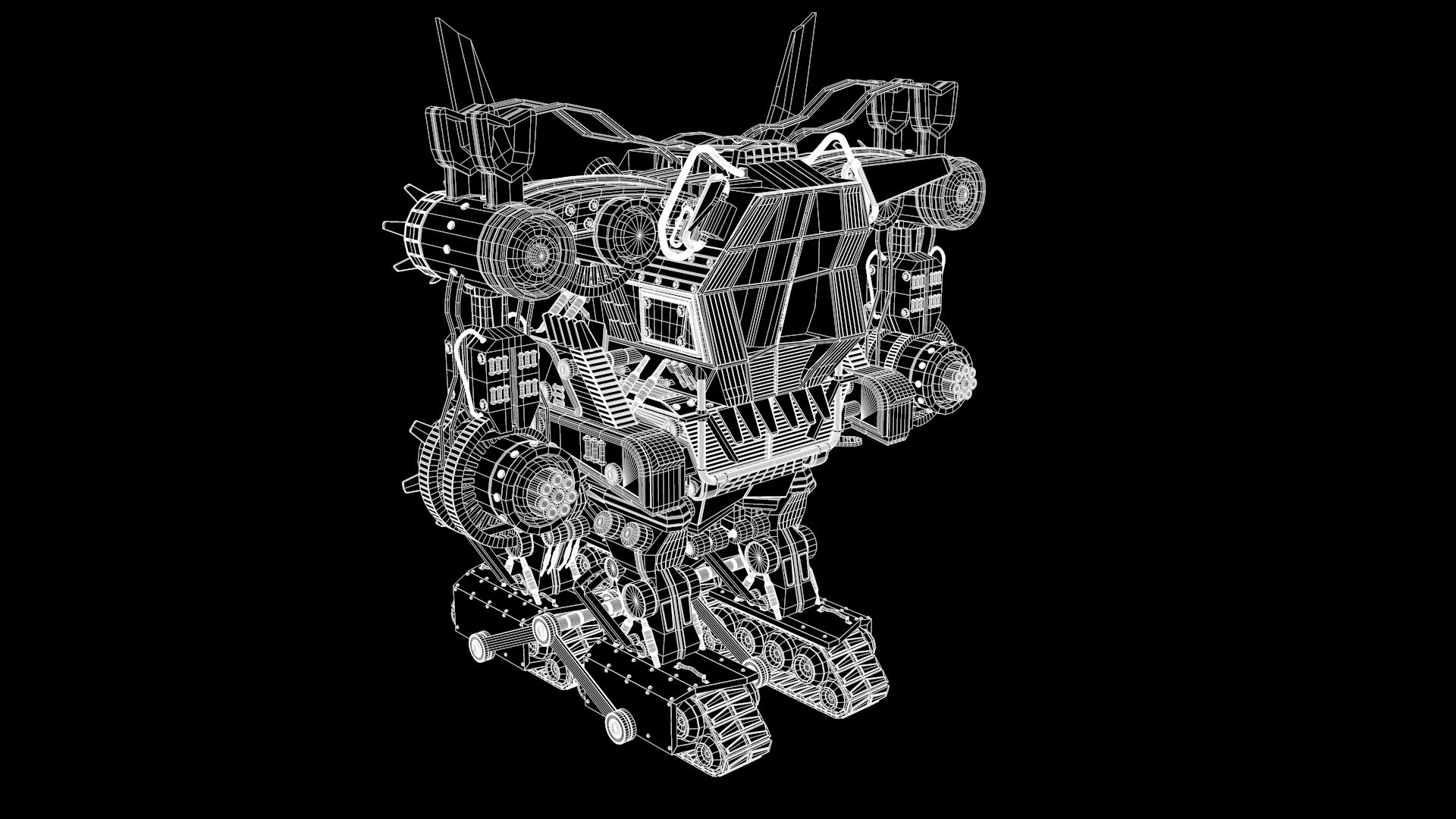 3D Battle Mecha With Tank Tracks 3D Model Model - TurboSquid 2180021