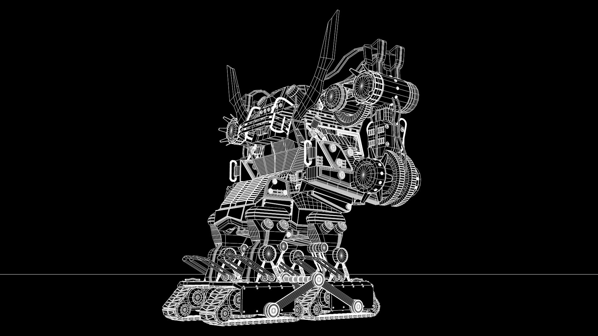 3D Battle Mecha With Tank Tracks 3D Model Model - TurboSquid 2180021