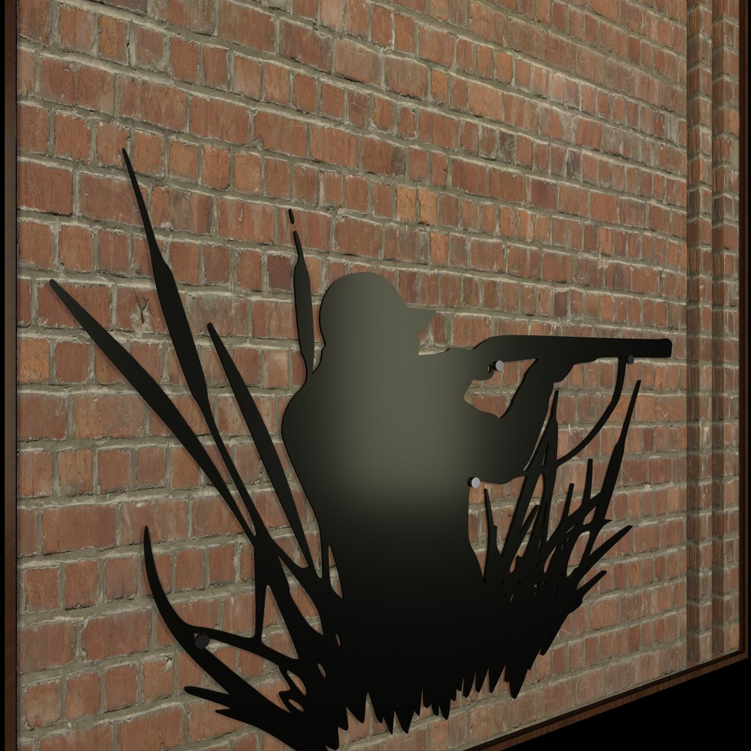 3D Engrave Duck Hunting Wall Art model - TurboSquid 2019185