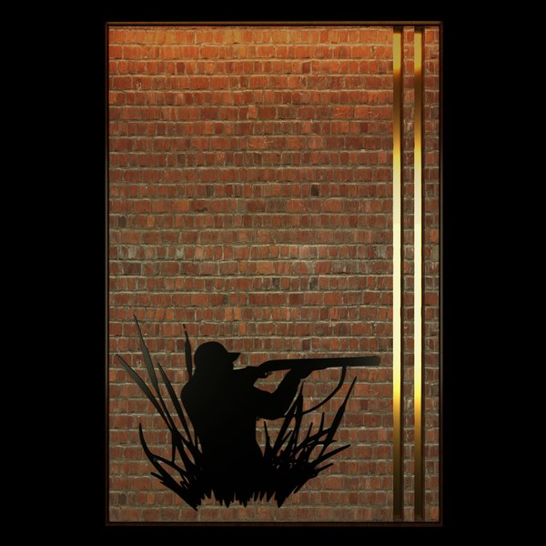 3D Engrave Duck Hunting Wall Art model - TurboSquid 2019185