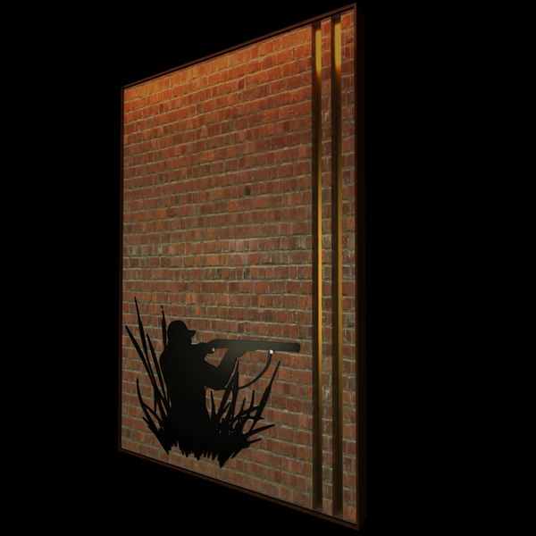 3D Engrave Duck Hunting Wall Art model - TurboSquid 2019185