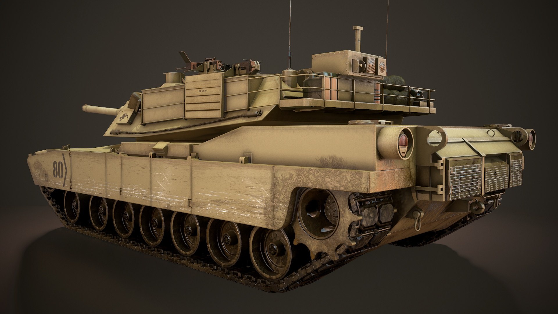 M1a1 Abrams Tank Model - TurboSquid 1417108