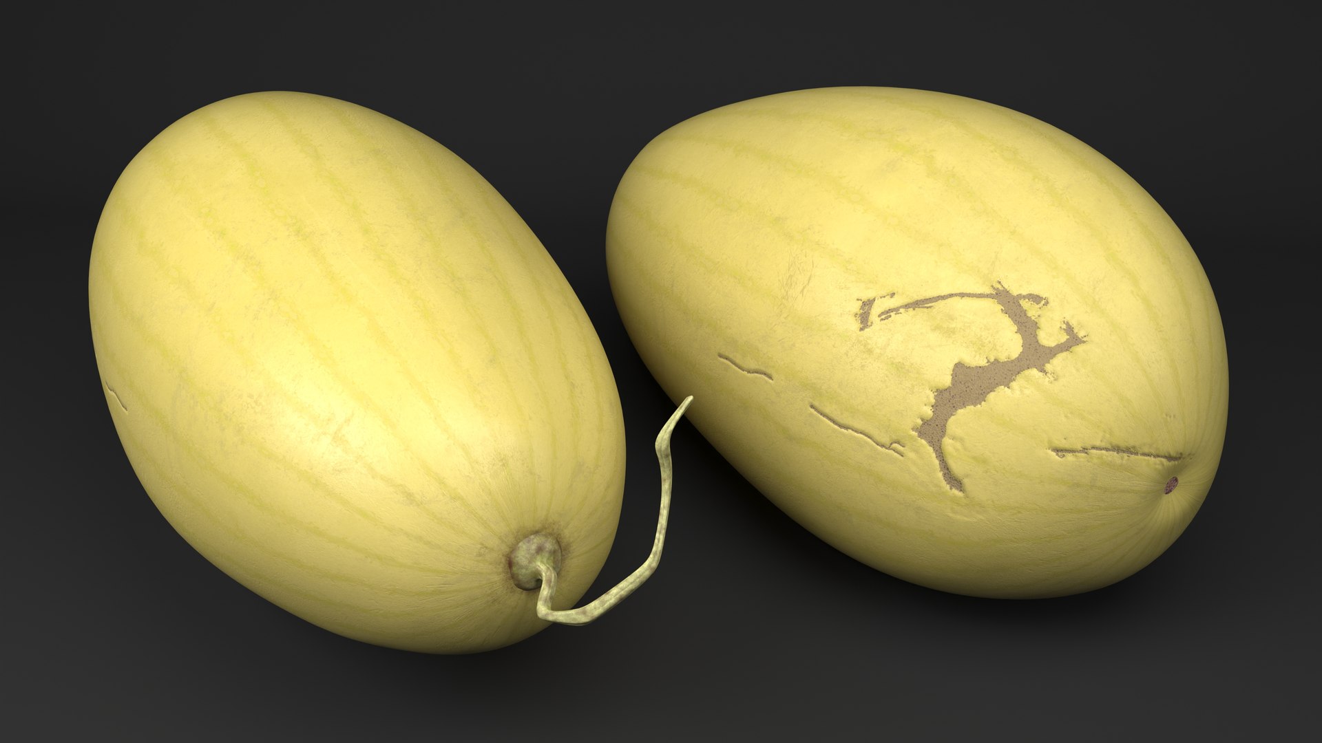 Yellow Skin Watermelon 3D Model - TurboSquid 2094475