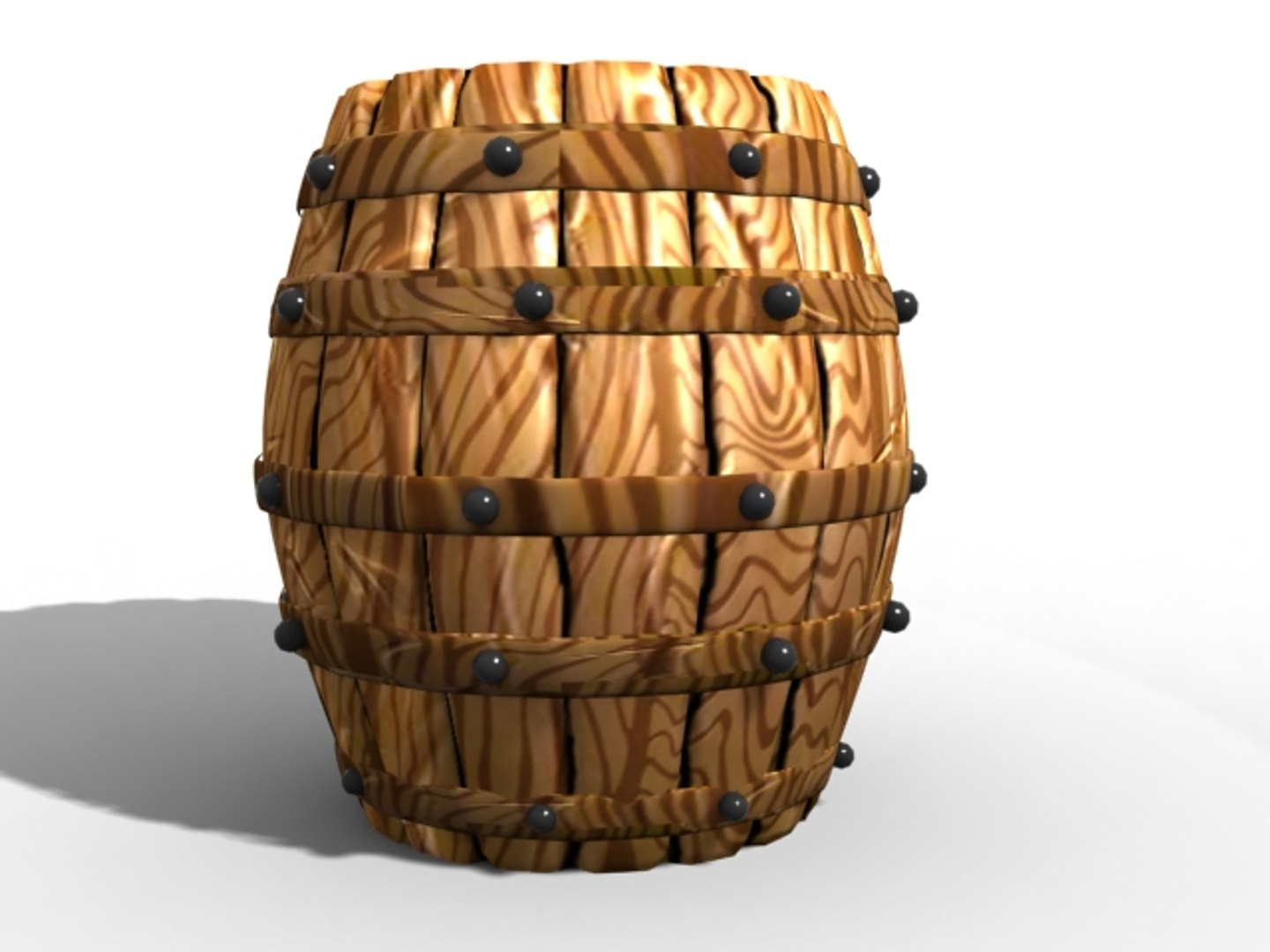 barrel cartoon 3d max