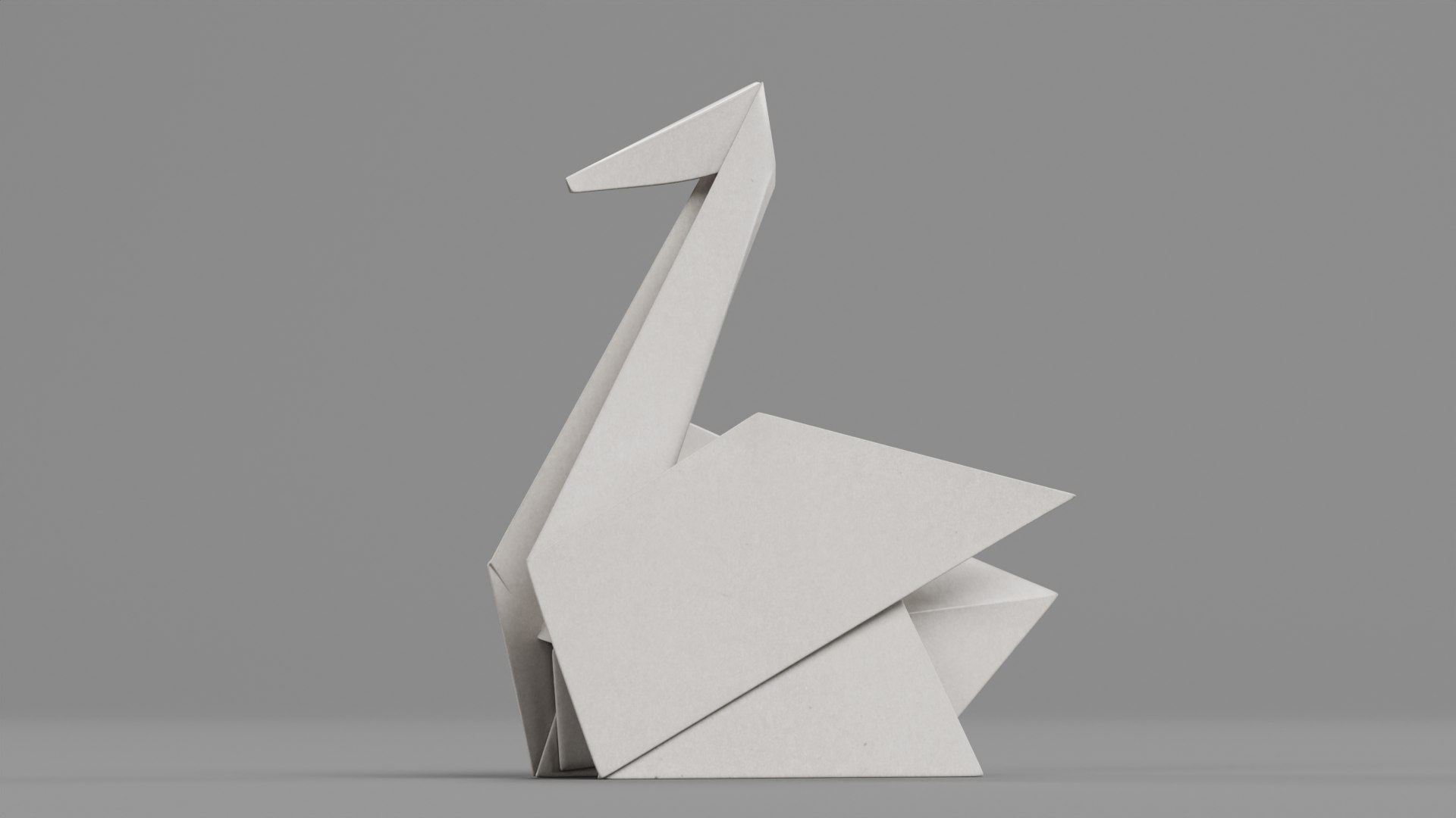 3D Paper Swan - TurboSquid 2183432