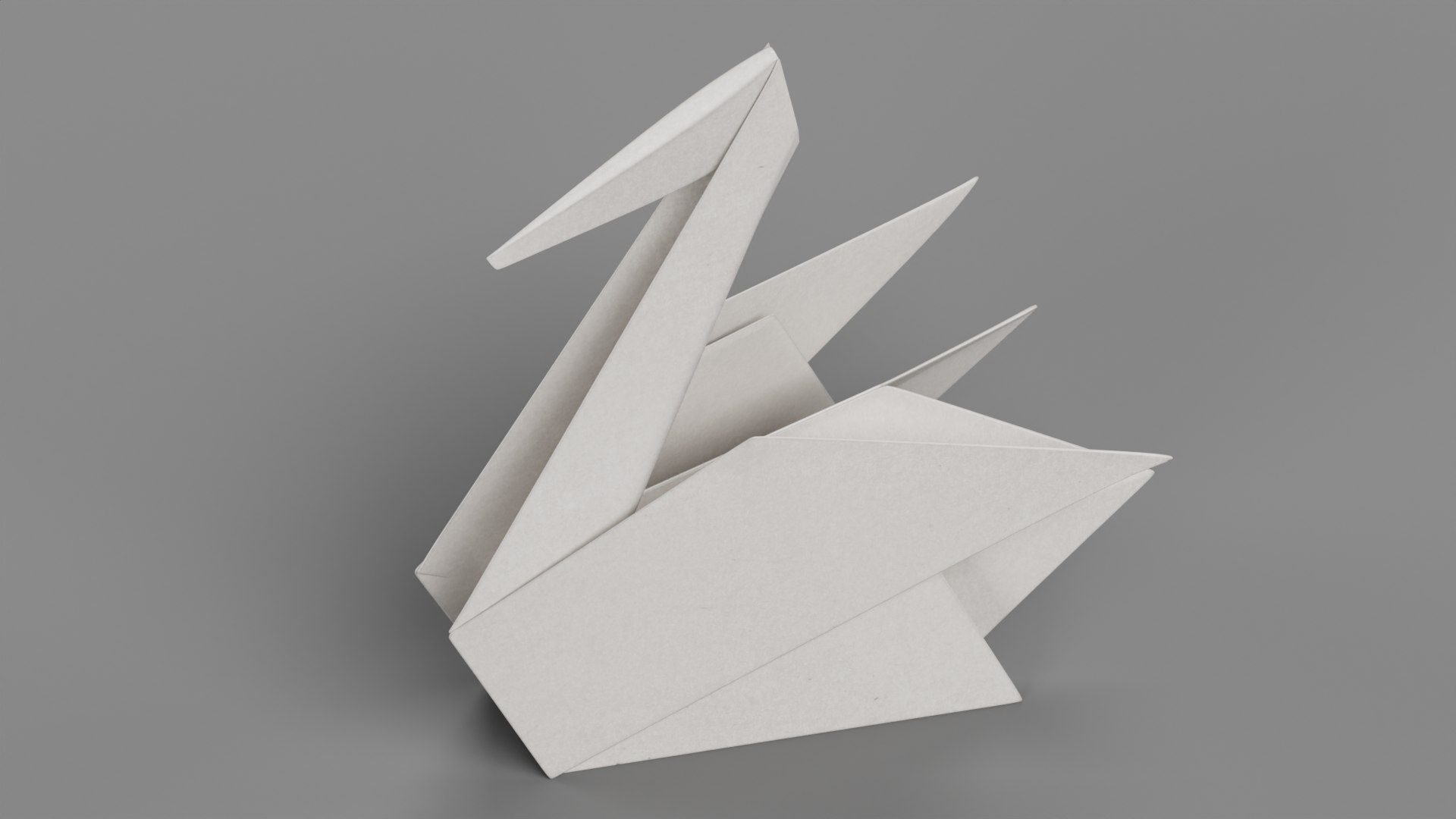 3D Paper Swan - TurboSquid 2183432