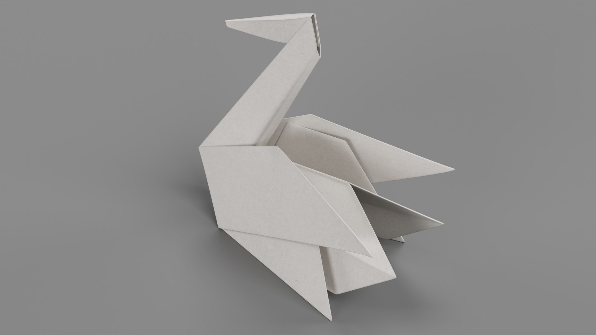 3D Paper Swan - TurboSquid 2183432