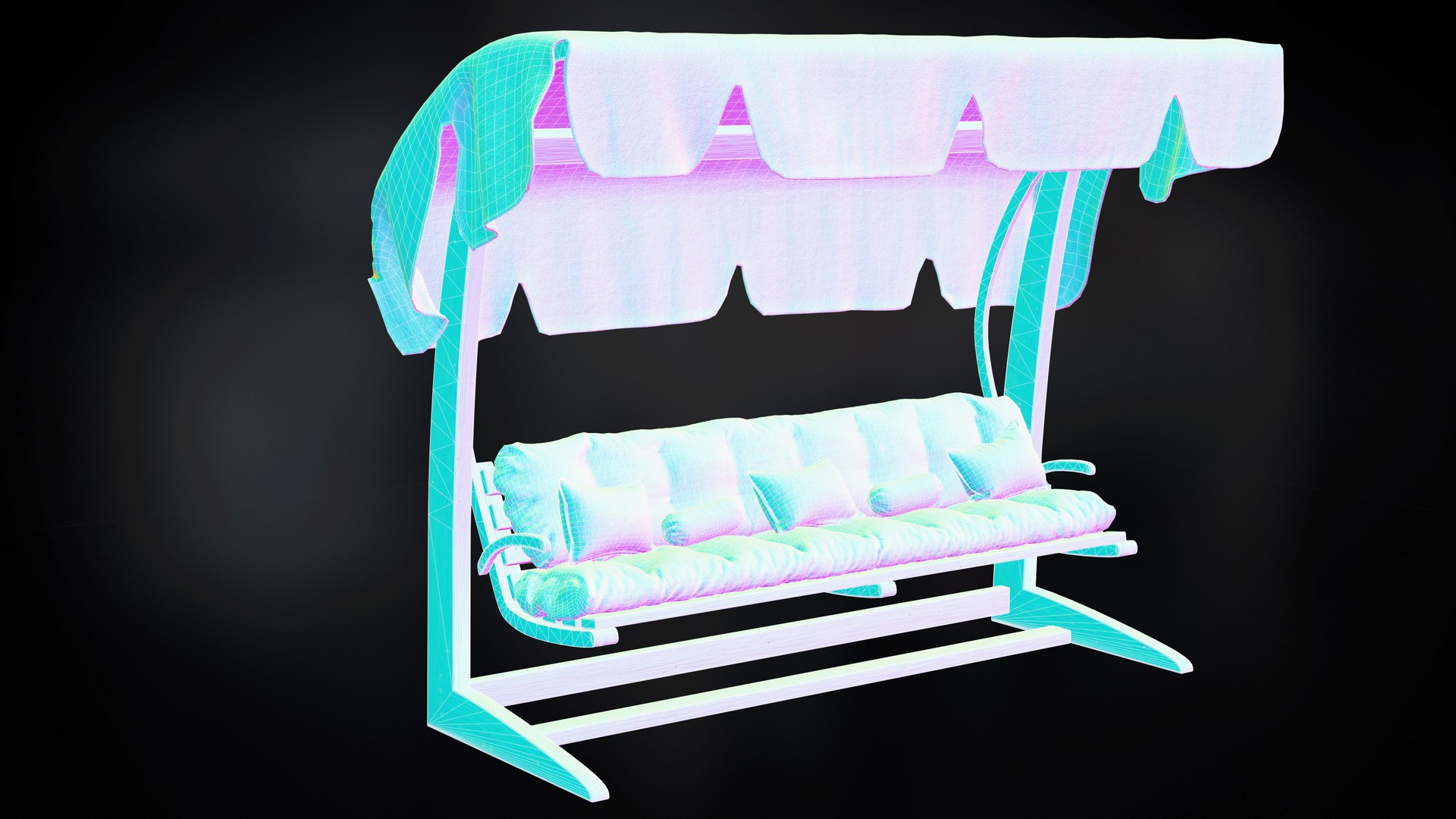 Garden Swing Model - TurboSquid 2090340