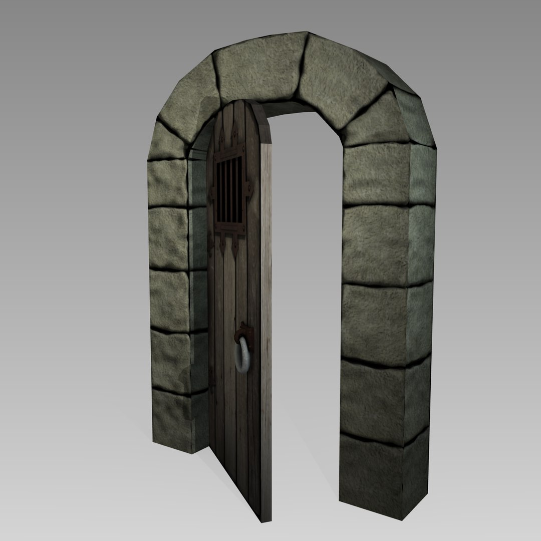 3d Model Castle Dungeon Door