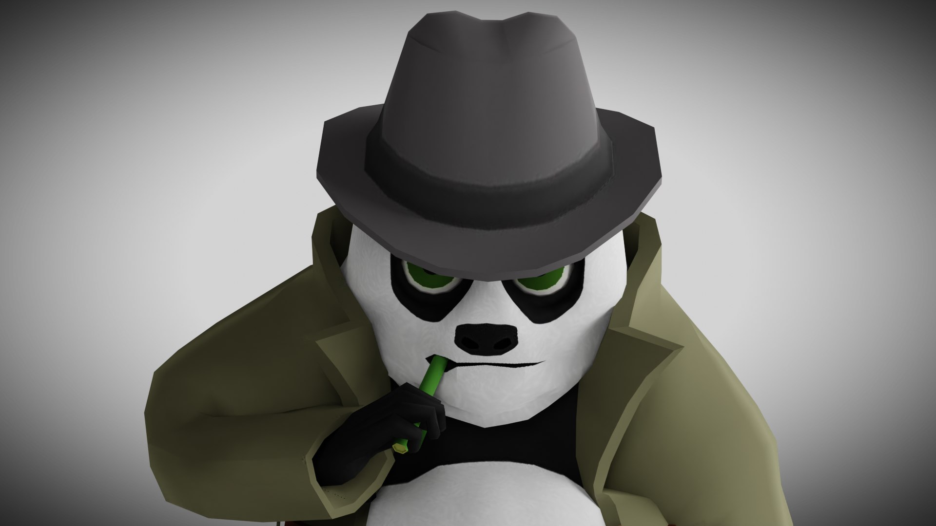 Cartoon Detective Panda Character 3D Model - TurboSquid 2236766
