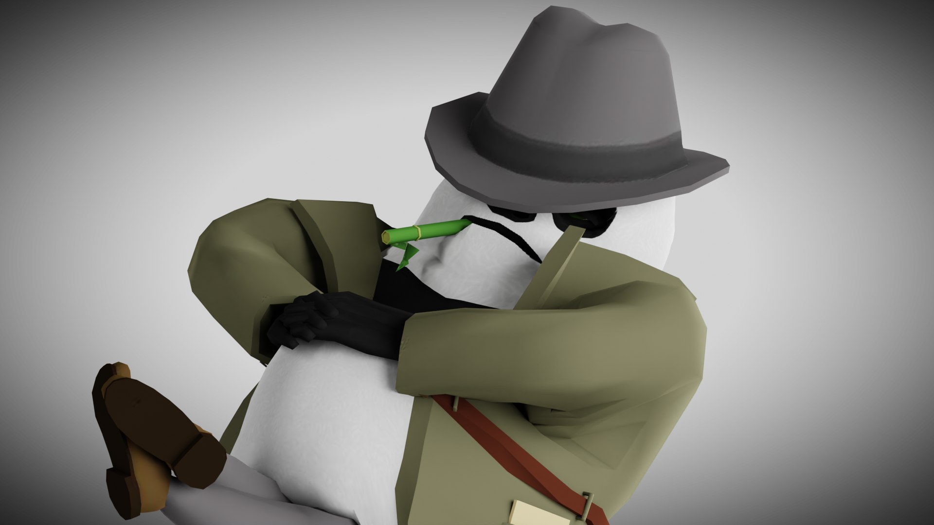 Cartoon Detective Panda Character 3D Model - TurboSquid 2236766